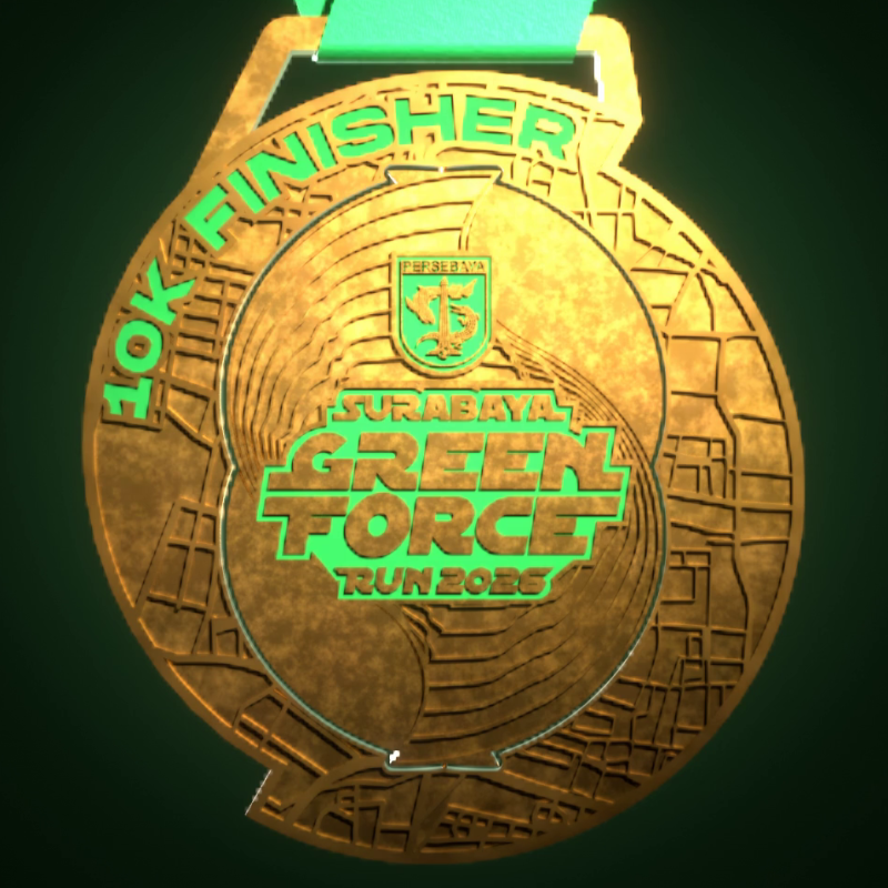 Medali Green Force Run 2026, Simbol Semangat dan Tekad Para Pelari ...
